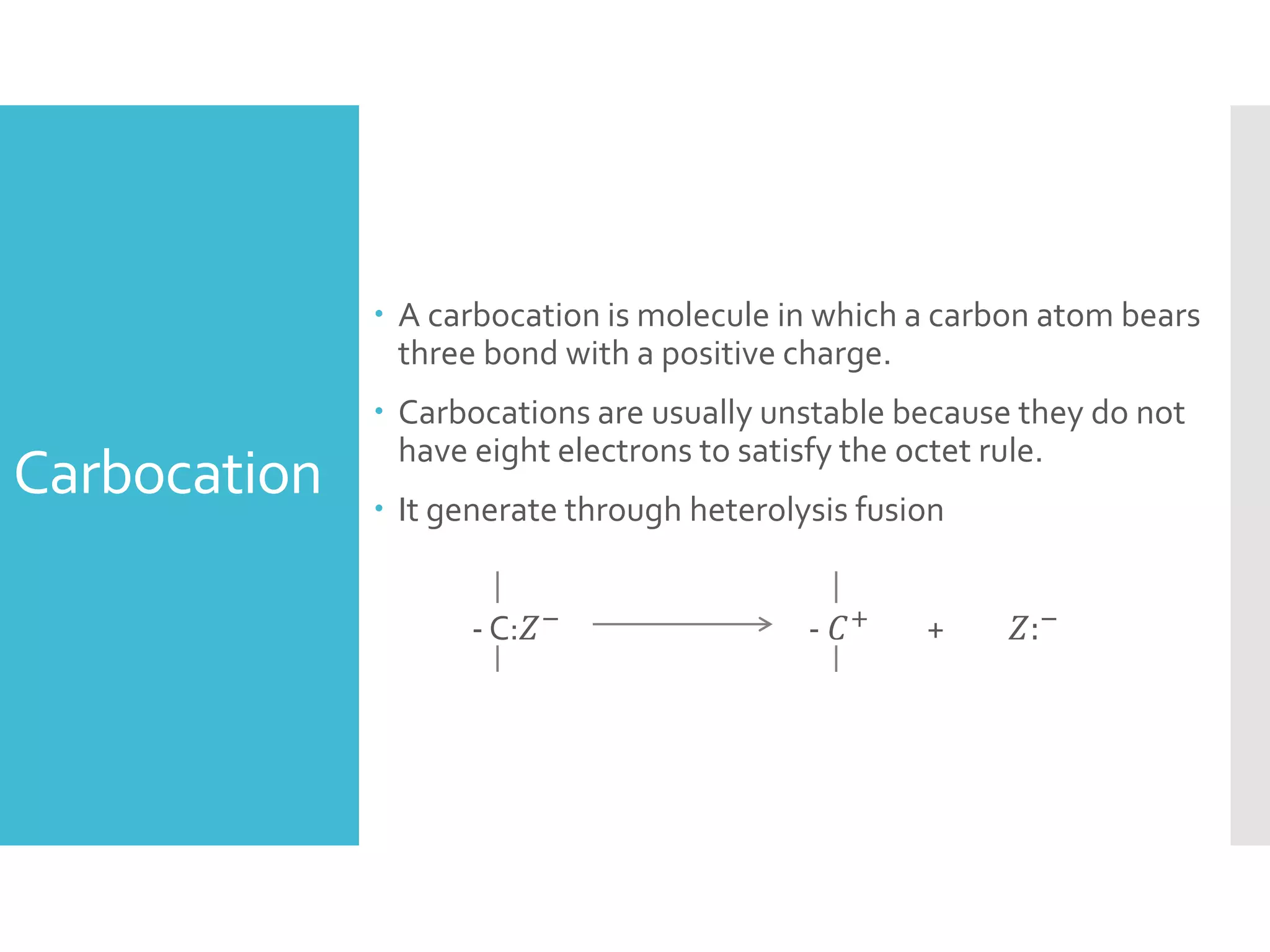 Rearrangement of carbocation | PPTX