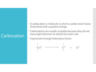 Rearrangement of carbocation | PPTX