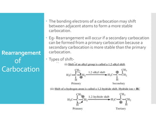 Rearrangement of carbocation | PPTX
