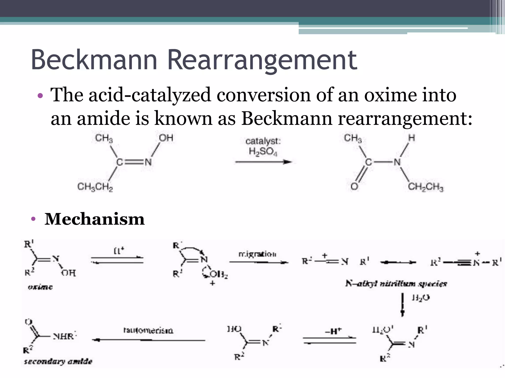 Rearrangement reactions | PPTX