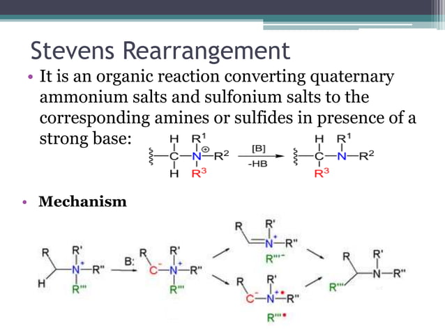Rearrangement reactions | PPTX
