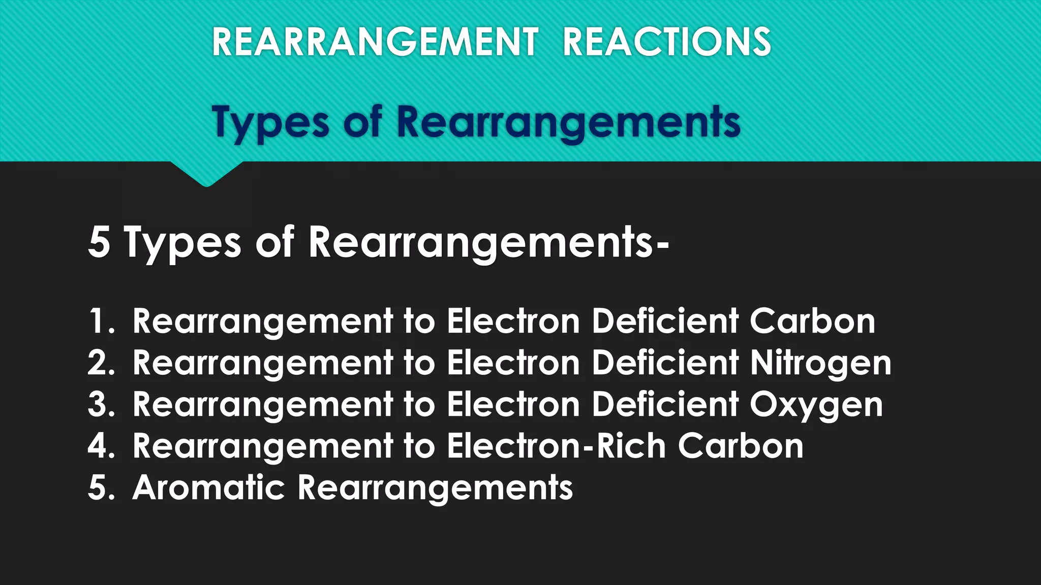 Rearrangement Reactions vikram choudhary | PDF