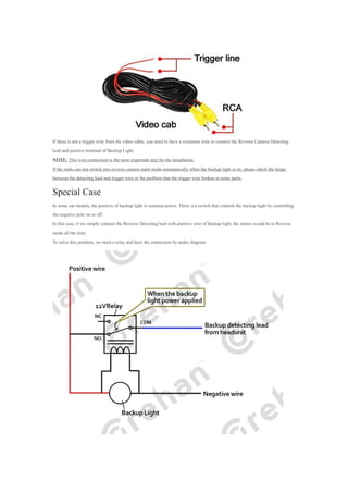Rear view camera installation | PDF