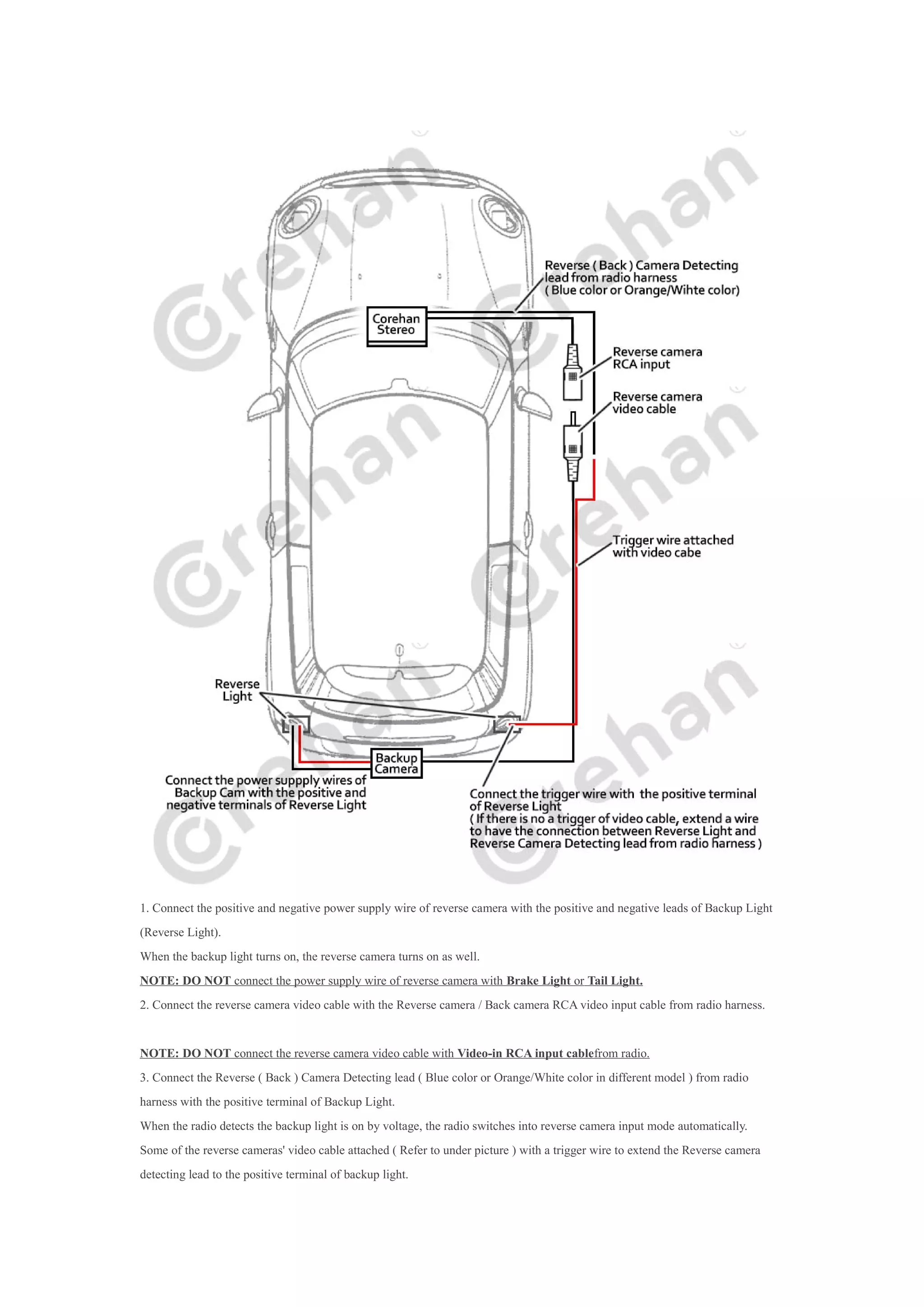 Rear view camera installation | DOC