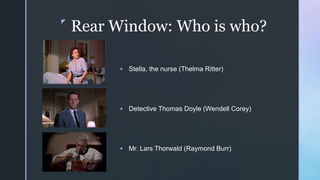 Rear window (1954) | PPTX