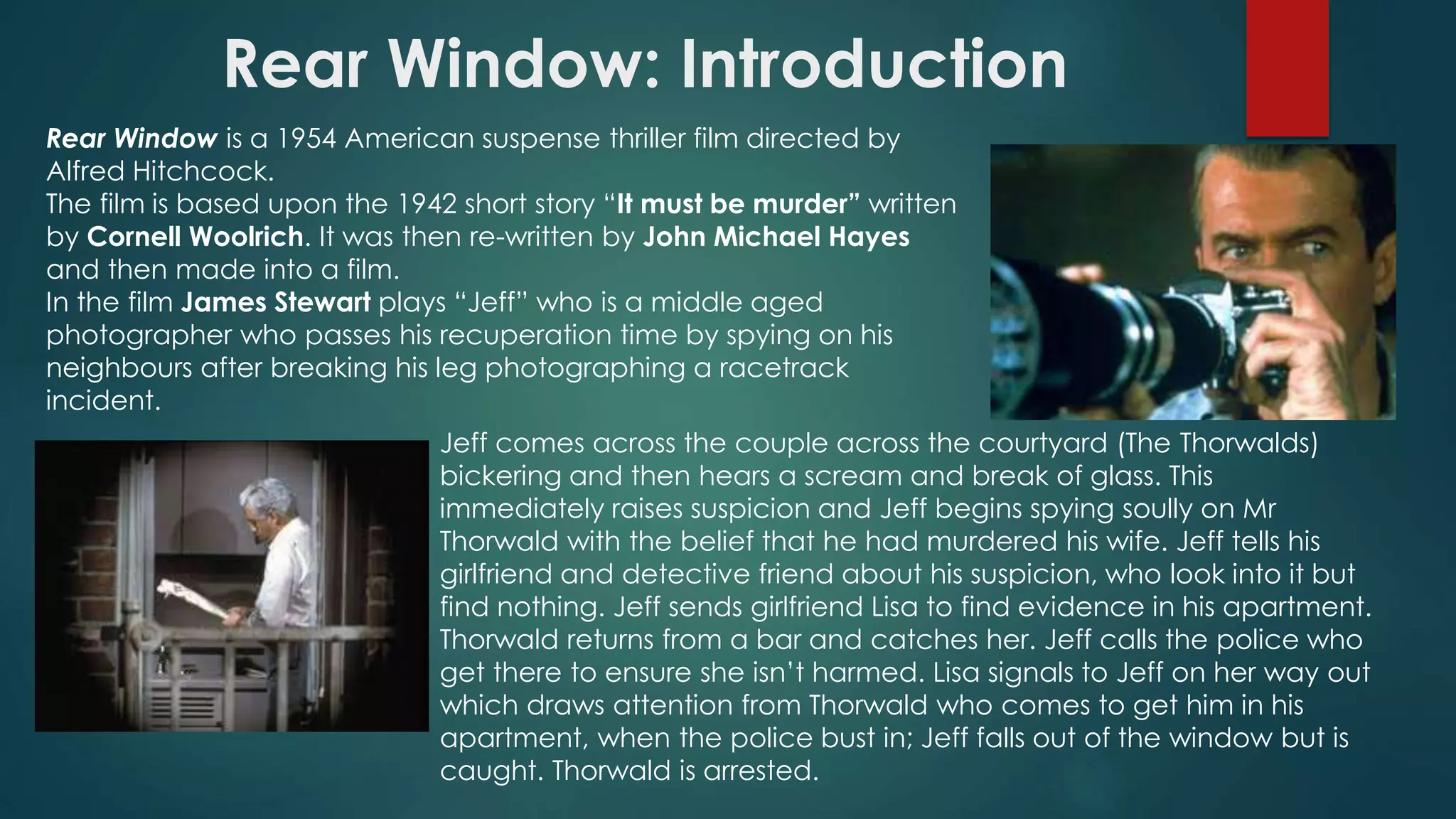 Rear Window Presentation | PPTX