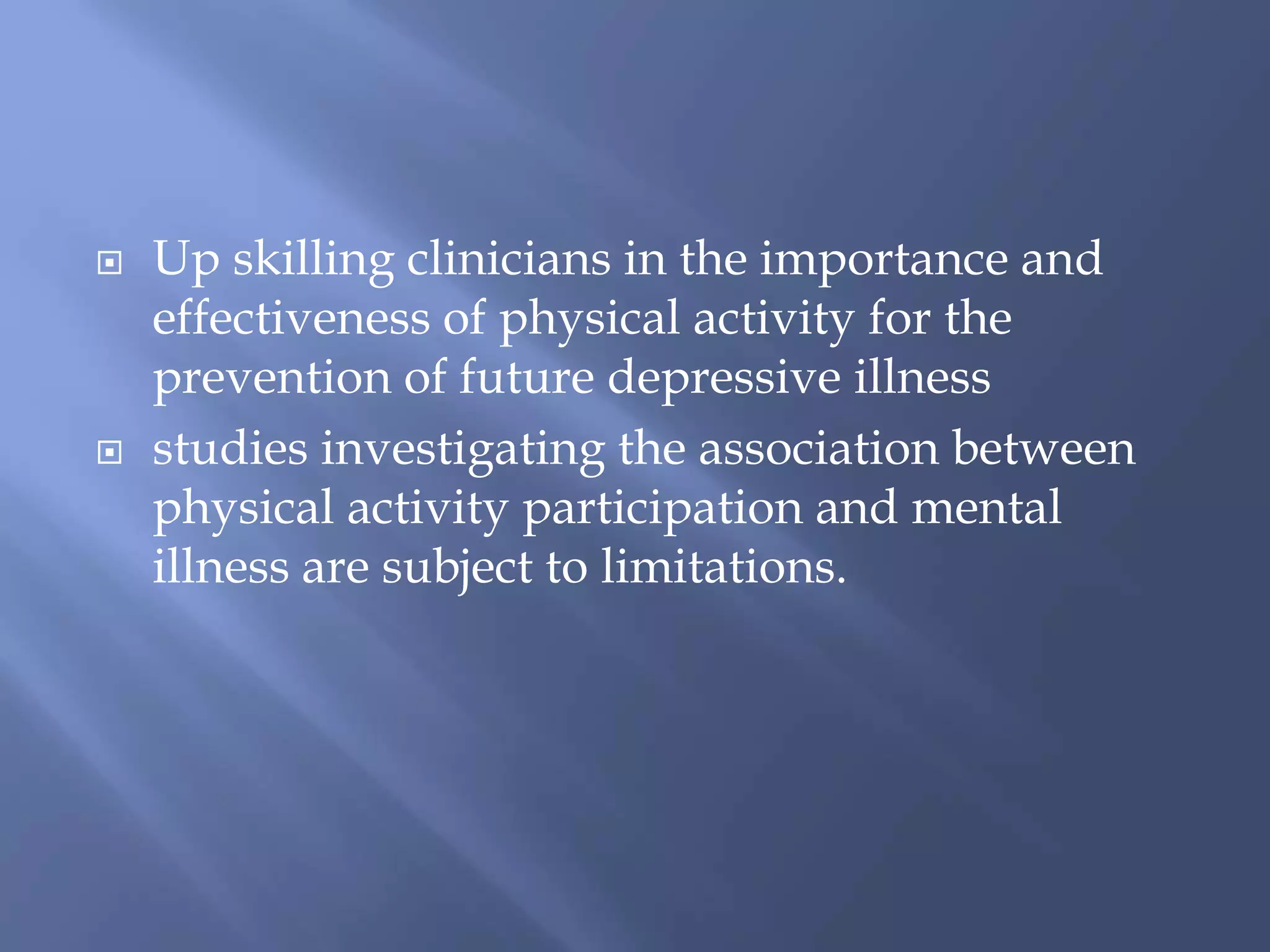 Physical activity and mental health | PPTX