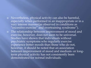 Physical activity and mental health | PPTX