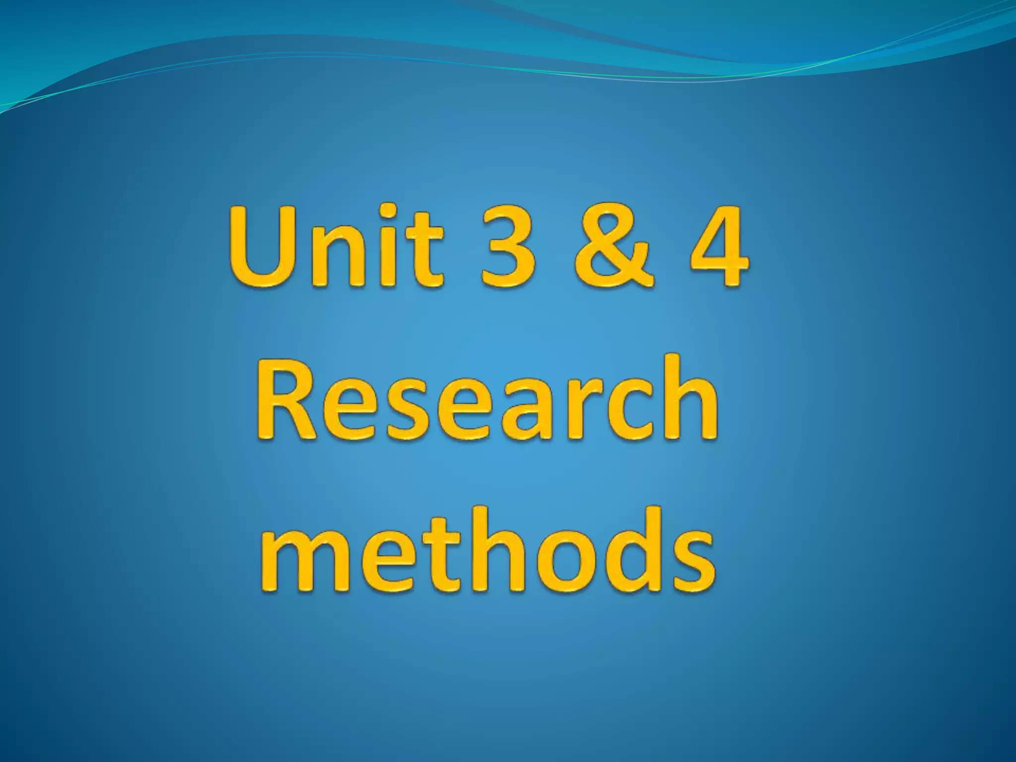 Research methods revision 2015 | PPTX