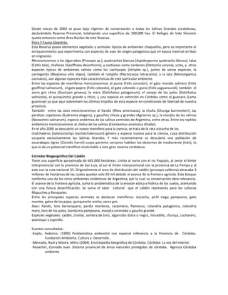 áreas naturales protegidas de la provincia de córdoba | PDF