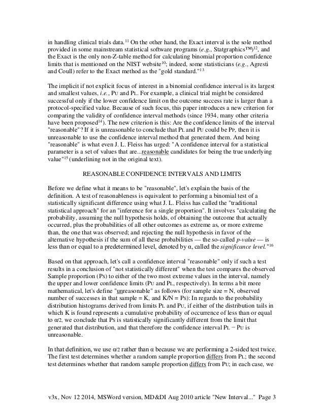 Reasonable confidence limits for binomial proportions