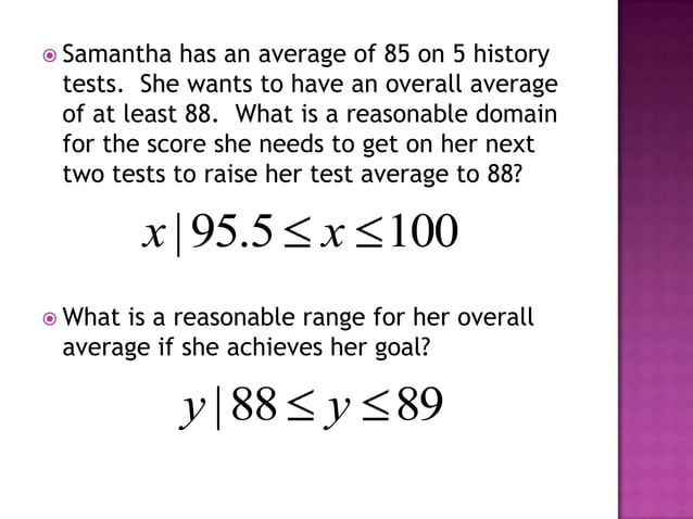 Reasonable domain & range | PPT