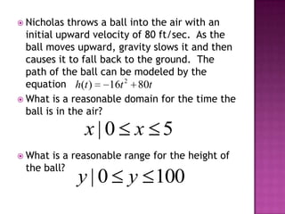 Reasonable domain & range | PPTX