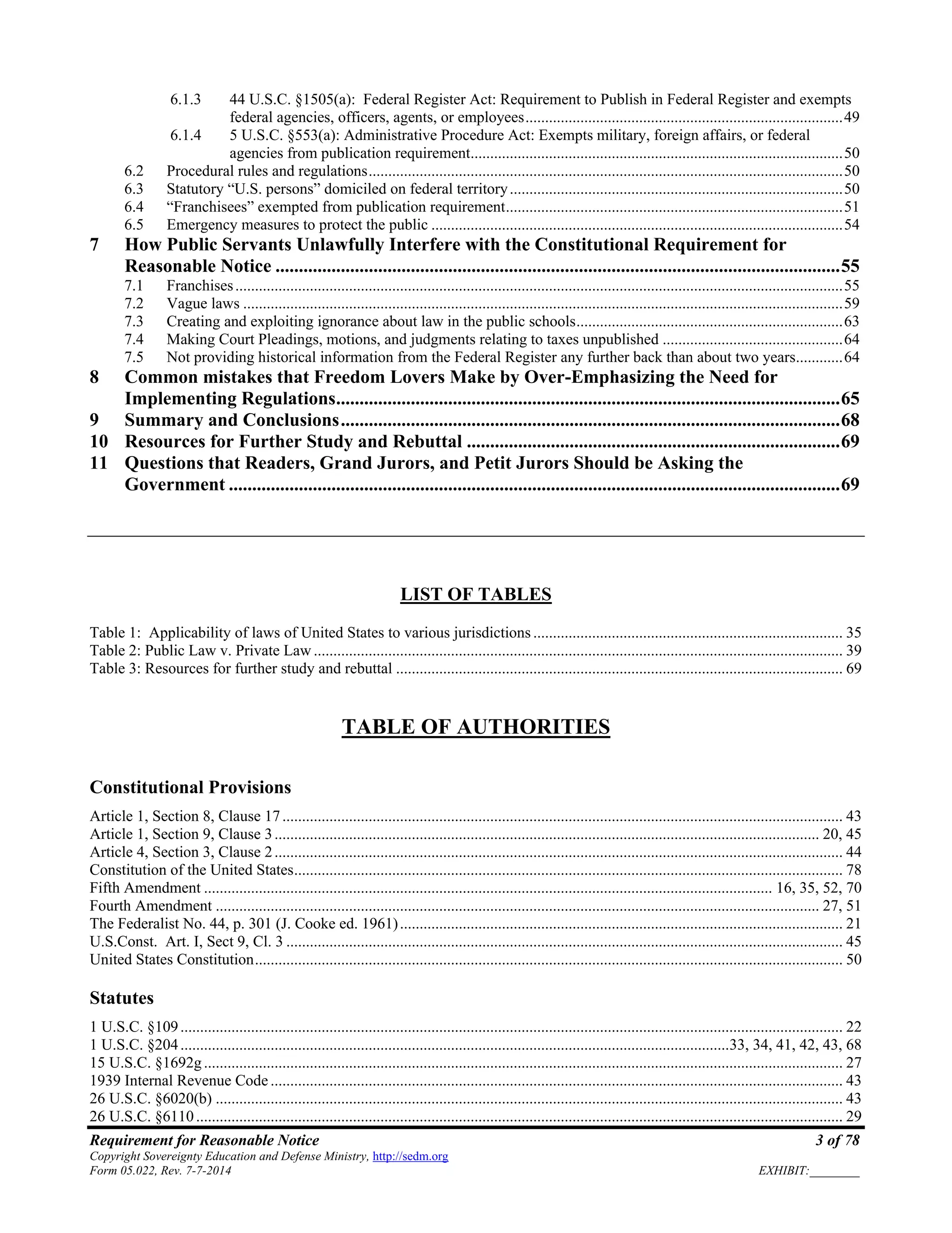 Requirement for Reasonable Notice, Form #05.022 | Legal Services ...