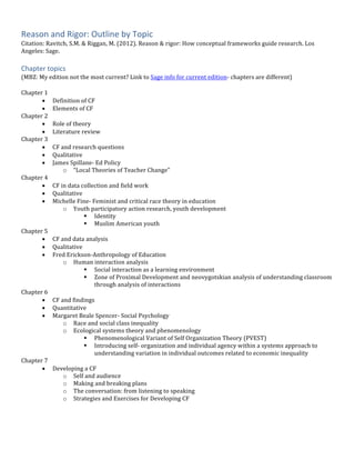 Reason and Rigor outline by topic | PDF
