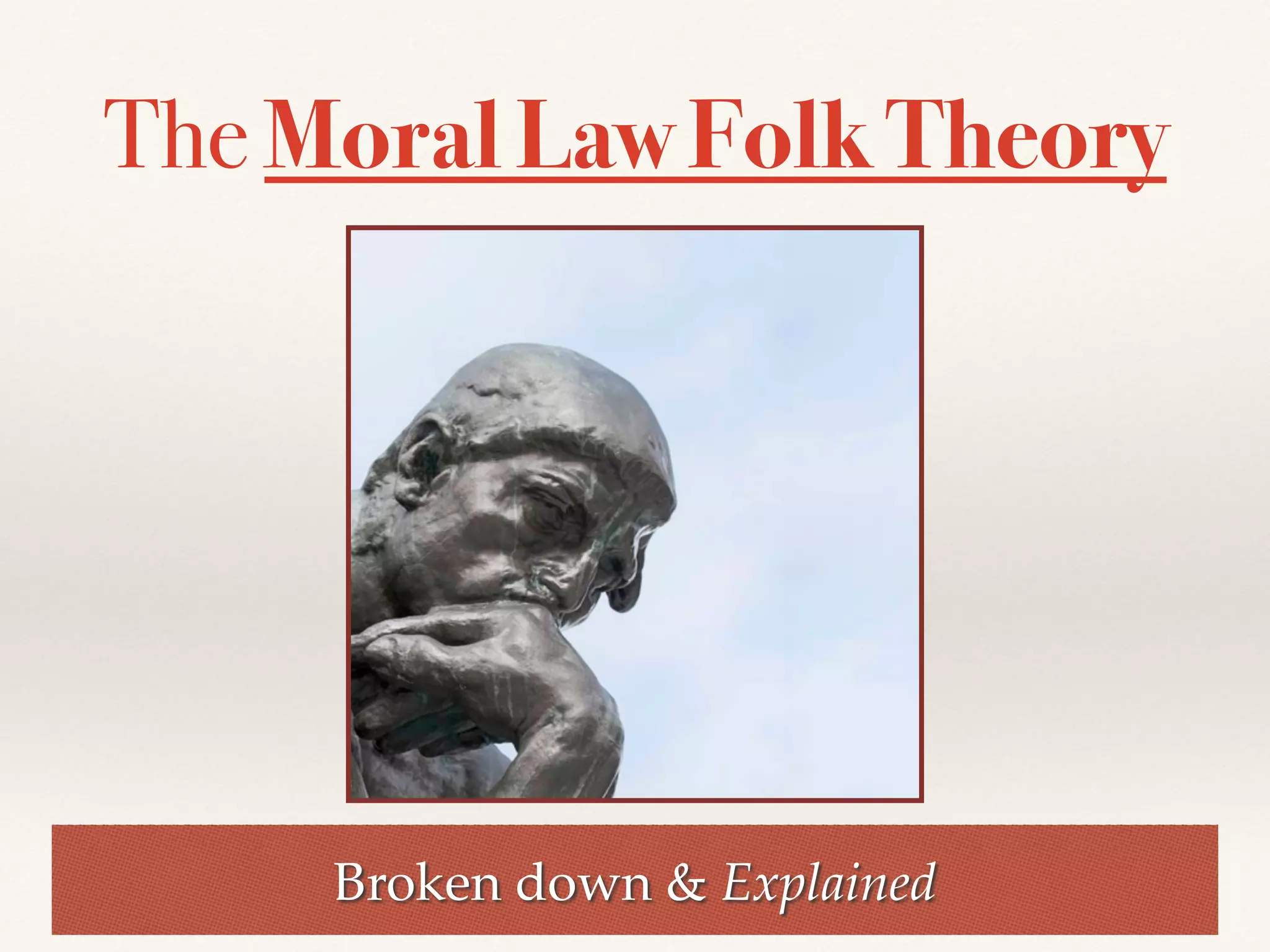 The Moral Law Folk Theory Explained | PDF