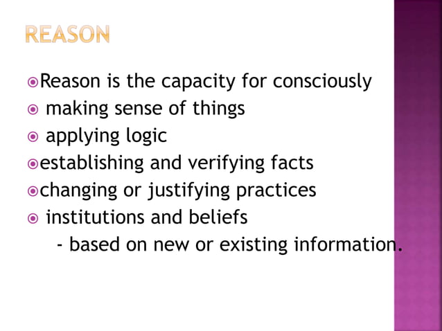 REASON AND AMP; BELIEF DIFFERENCES-KNOWLEDGE | PPT