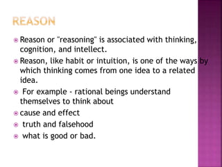 REASON AND AMP; BELIEF DIFFERENCES-KNOWLEDGE | PPT