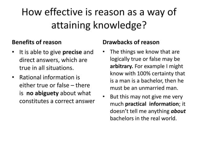 Introdutory presentation on Reason for Tok | PPTX