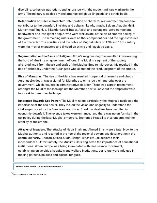 Reason for Downfall of Mughal Empire.PDF