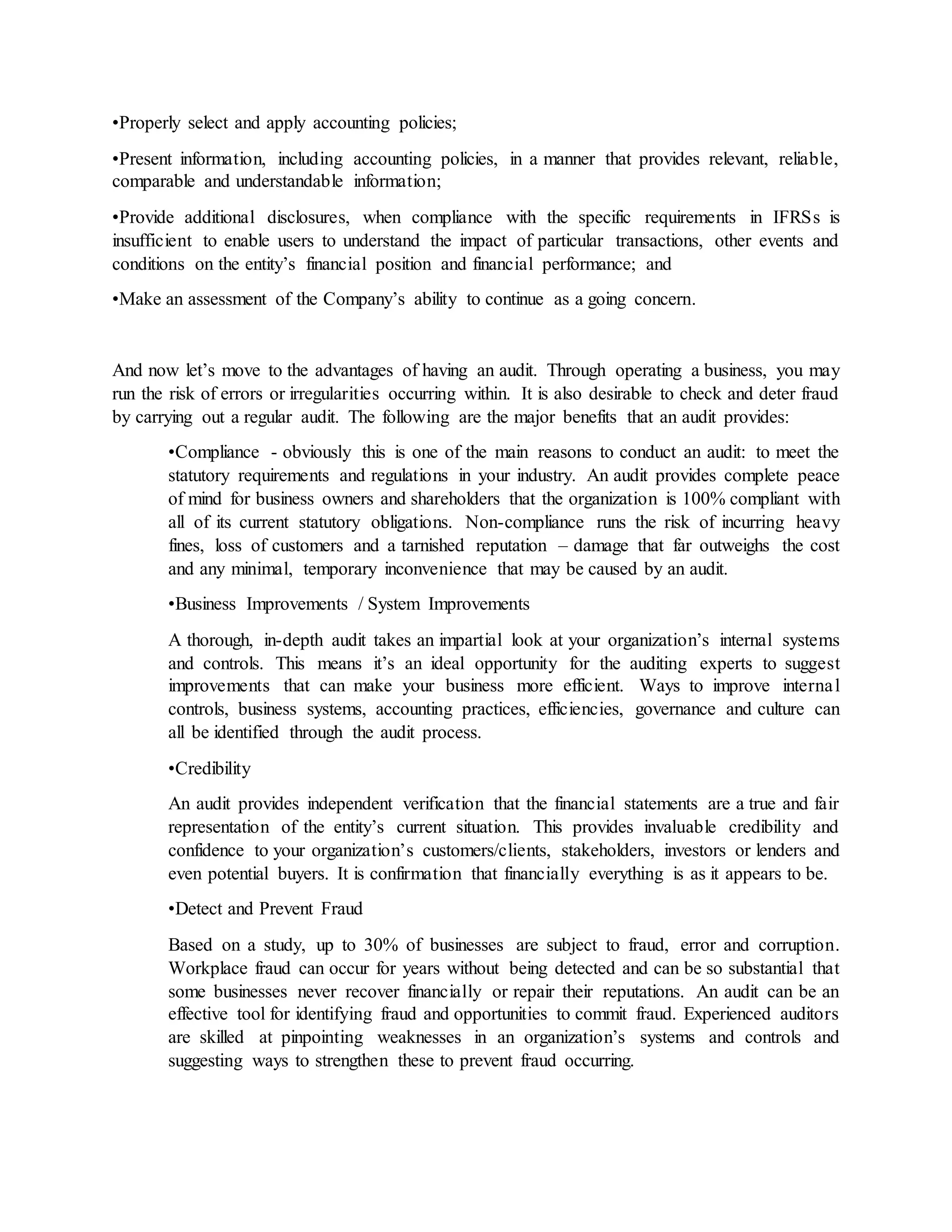 Reason for the audit letter | DOCX