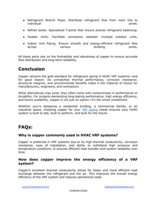 Reason for Using Copper in HVAC VRF System | PDF