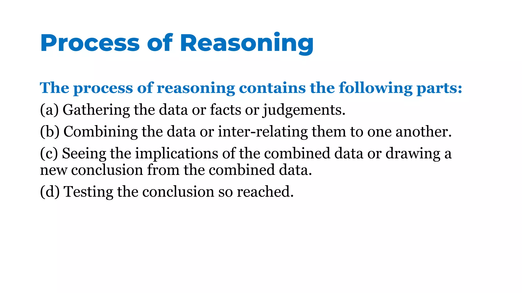 Reasoning | PDF