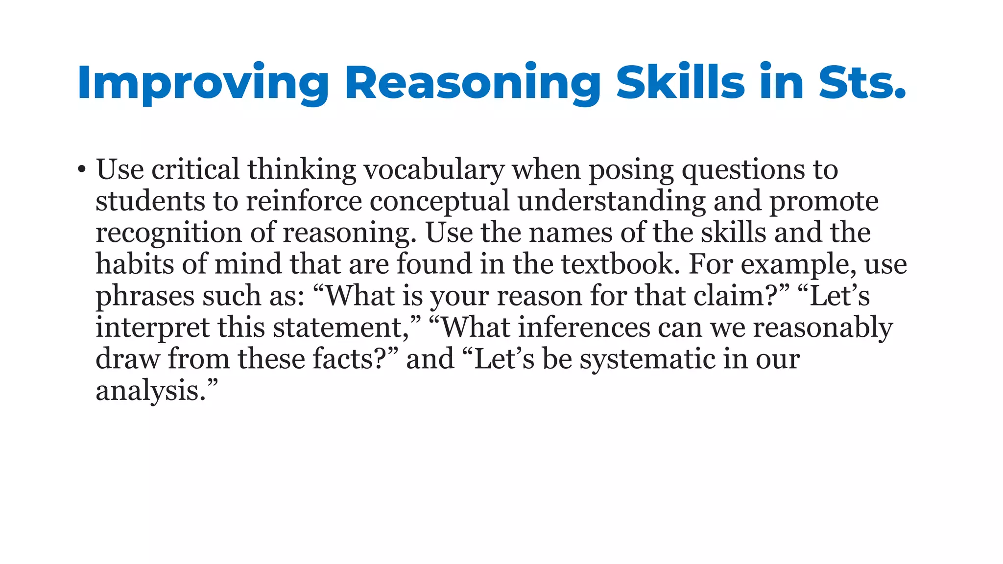 Reasoning | PDF
