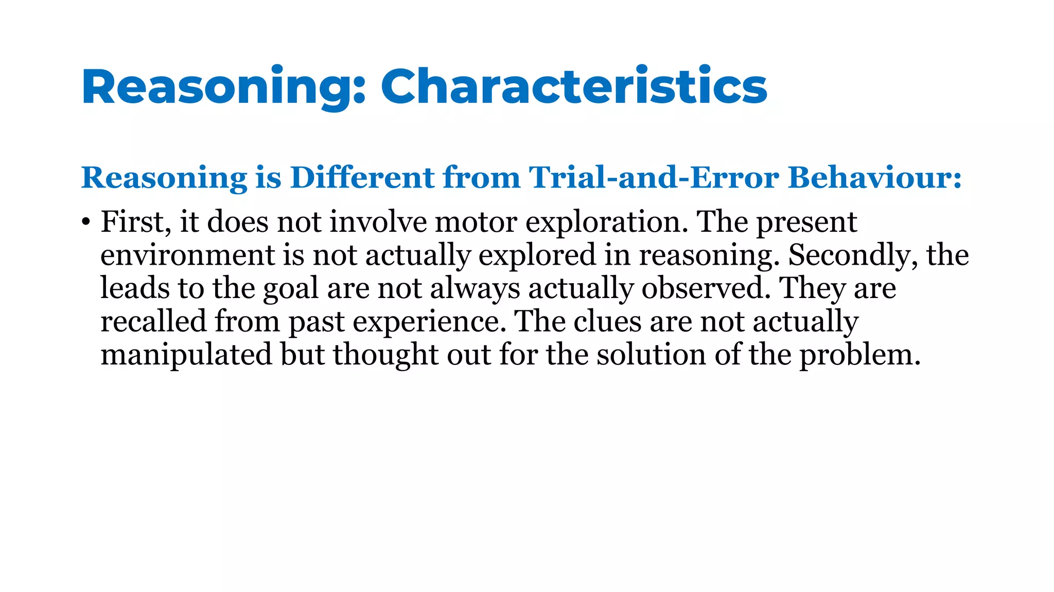 Reasoning | PDF