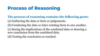 Reasoning | PDF
