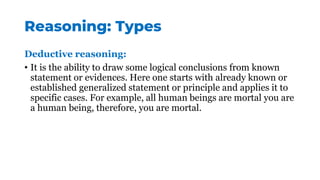 Reasoning | PDF
