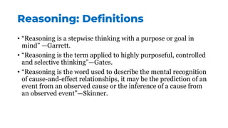 Reasoning | PPT