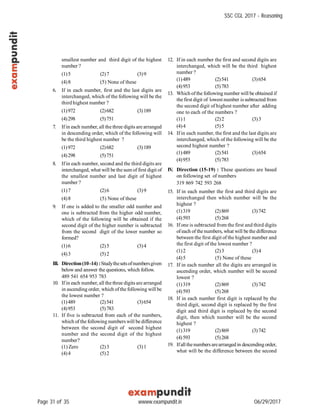 Reasoning practice-book for SSC exam preparation | PDF
