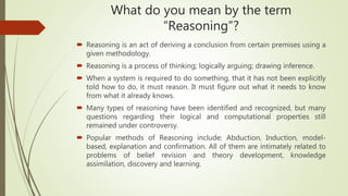 Reasoning in AI | PPTX
