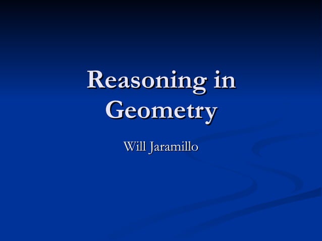 Reasoning In Geometry | PPT