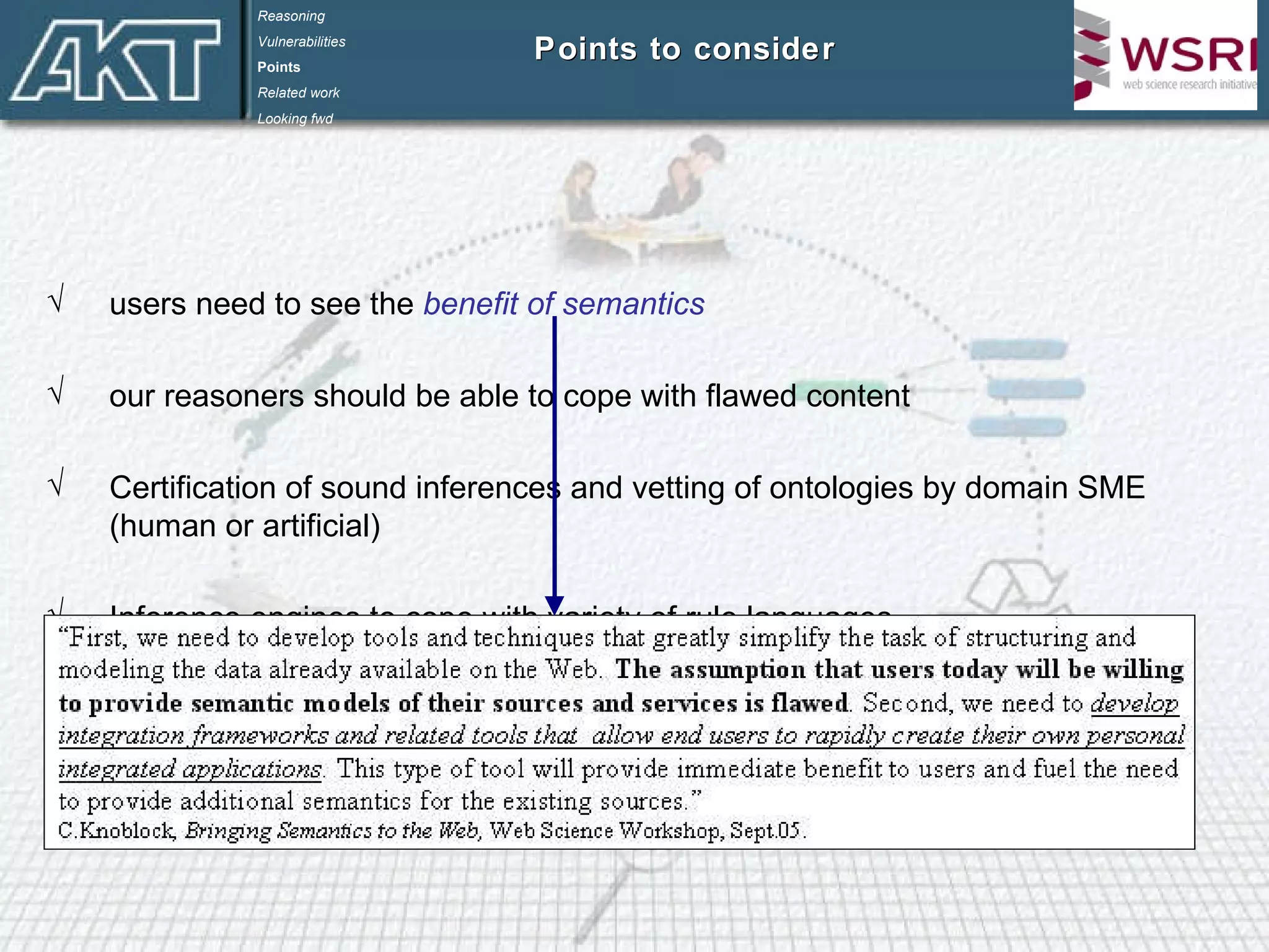 Reasoning on the Semantic Web | PPT