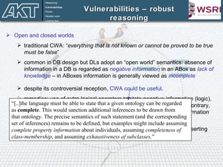 Reasoning on the Semantic Web | PPT