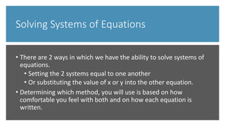Reasoning with equations and inequalities | PPT