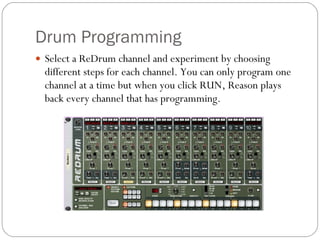 Reason Lesson 2 – Drum Samples | PPT