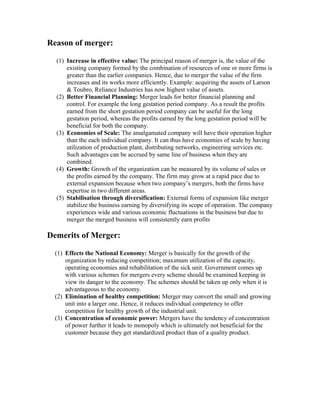 Reason of merger | DOC