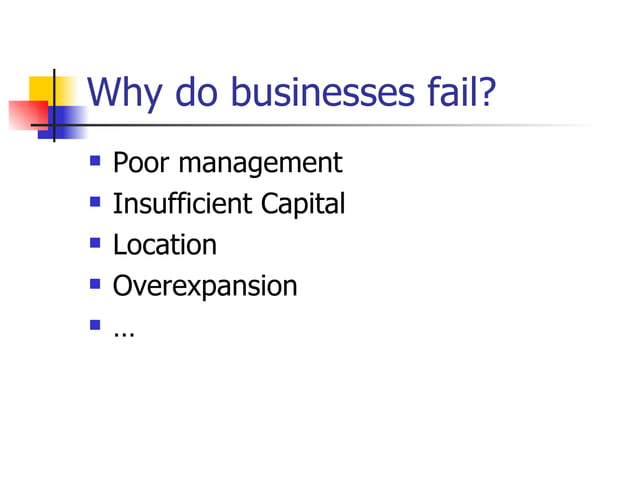 Reasons Of Family Business Failures | PPT