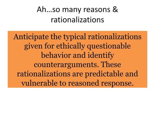 Reasons and rationalizations | PPT
