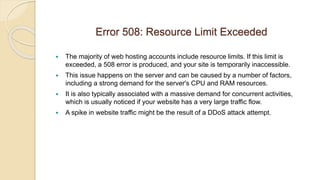 Reasons and Ways of Fixing Server Errors | PPT
