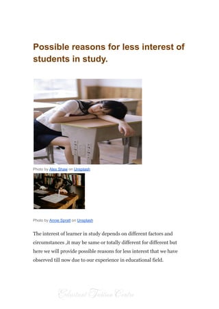 Reasons for less interest of student in study.pdf