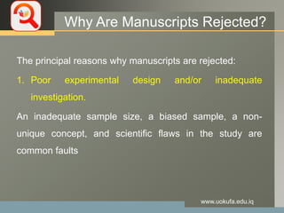 Reasons for Manuscript Rejection? | PDF | Desktop Publishing | Computer ...