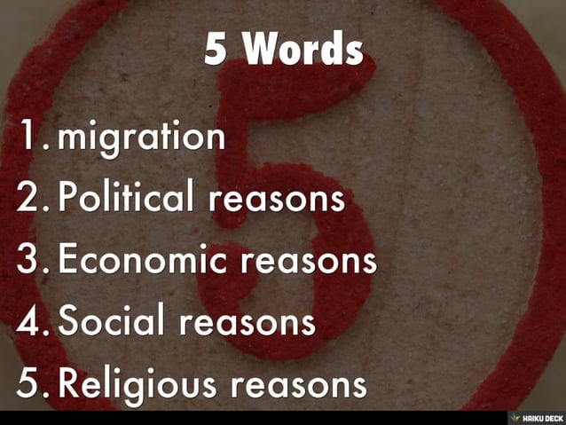Reasons for Migration | PDF