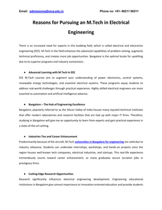 Reasons for Pursuing an M.Tech in Electrical Engineering.pdf