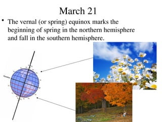 How are seasons caused in various parts of the earth? | PPT