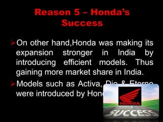 A Case Study : Reasons for separation of Hero Honda | PPTX