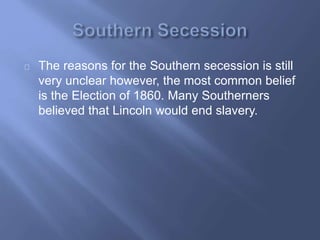 Reasons for the civil war | PPT